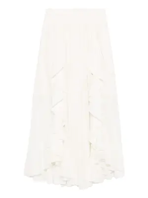Zimmermann Ruffled Maxi Skirt - White