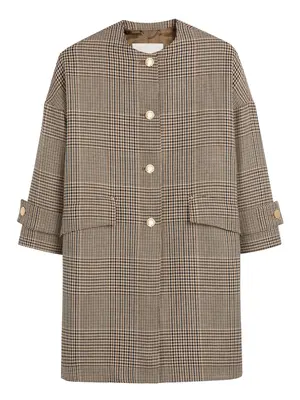 Mackintosh Humbie Collarless Coat - Neutrals