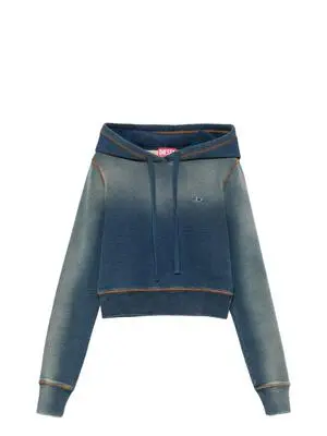 DIESEL® Logo-embroidered Hoodie - Blue