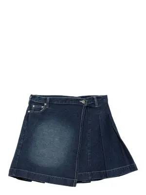 HOUSE OF SUNNY Pleated Mini Skirt - Blue