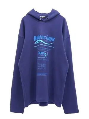 Balenciaga Dry Cleaning Logo Hoodie - Blue