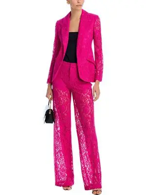 L'Agence L'agence Chamberlain Lace Blazer Light Ruby
