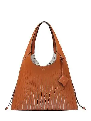 Mcm Aren Xl Leather Shopper Tote - Terracotta