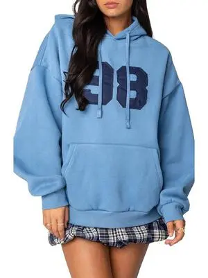 EDIKTED 98 Oversize Hoodie - Blue