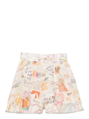 Zimmermann Belted Shorts - Neutrals