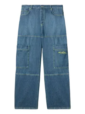 Off-White Irregular Cargo Jeans - Blue