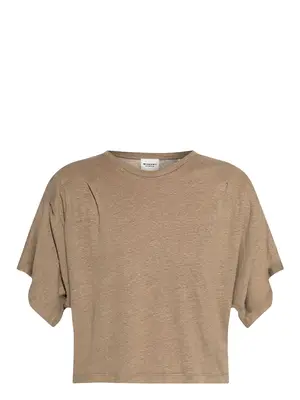 MARANT ETOILE Kyanza Linen T-shirt - Green