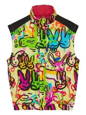 Gucci Bunny Print Gilet - Multicolor