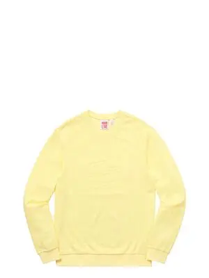 Supreme Lacoste Pique Crewneck Sweatshirt - Light Yellow