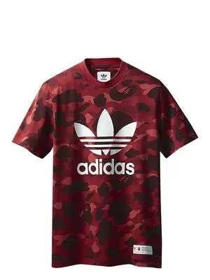 A BATHING APE X Adidas Adicolor T-shirt - Red