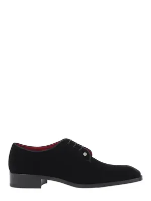 CHRISTIAN LOUBOUTIN Chambeliss Velvet Derby Shoes - Black