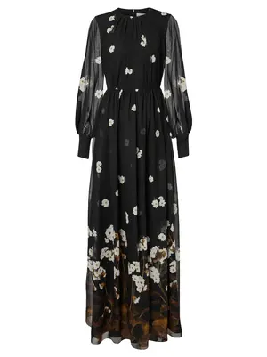 ERDEM Erdem Elena Selvedge Black Silk Gown