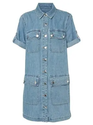 Veronica Beard Veronica Beard Warren Denim Shirt Dress Blue