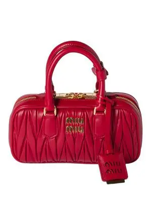 Miu Miu Arcadie Matelassé Nappa Leather Mini-bag - Red