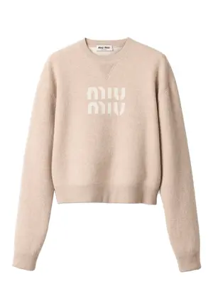 Miu Miu Double Cashmere Sweater - Sand Beige