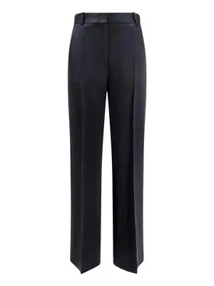TOTEME Viscose Blend Trousers With Slits - Black