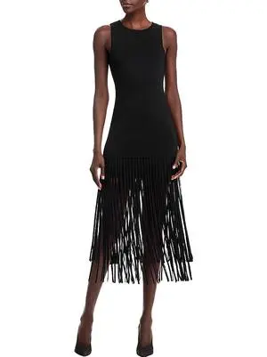 TOCCIN Margaux Fringe Skirt Dress - Jet