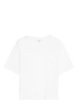 FRAME Linen-jersey T-shirt - White