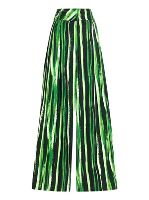 Proenza Schouler Printed Wide-leg Pants - Green