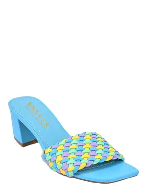 ANDREW STEVENS Eve Braided Sandals - Blue