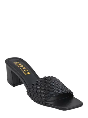 ANDREW STEVENS Lada Braided Sandals - Black