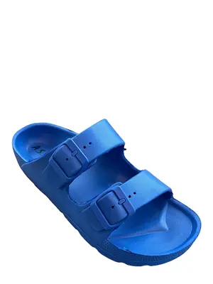 ANDREW STEVENS Dual-strapped Sandals - Blue