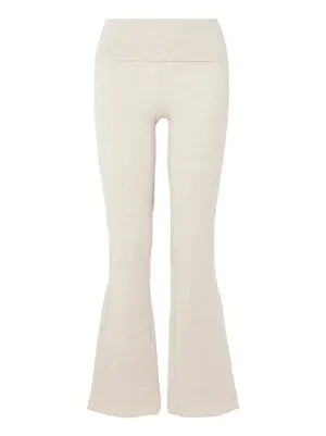 SKIMS Stretch-cotton Jersey Foldover Pants - Neutrals