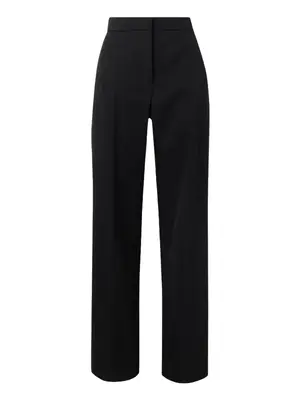 JIL SANDER Grain De Poudre Wool Straight-leg Pants - Black