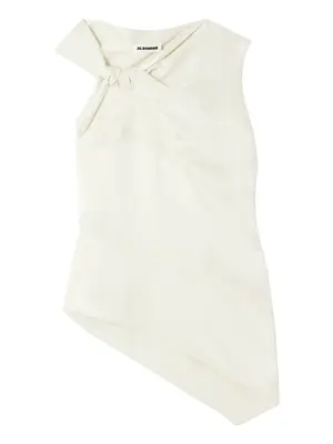 JIL SANDER Jil Sander Asymmetric Knotted Satin Top