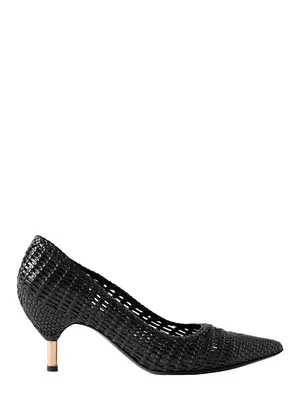 Gabriela Hearst Andres Woven Leather Pumps - Black