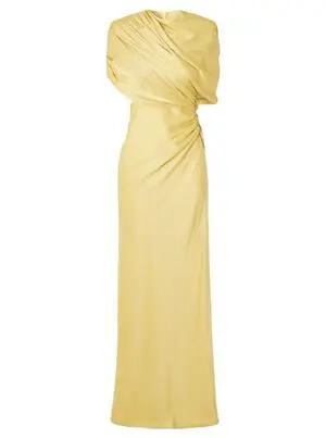 Stella McCartney Open-back Cape-effect Gown - Yellow