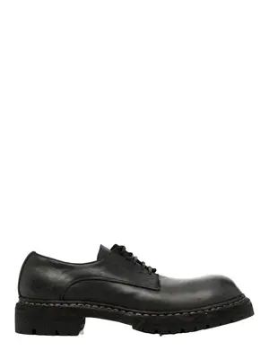 Guidi Horse Full Grain Derby Shoes - Black
