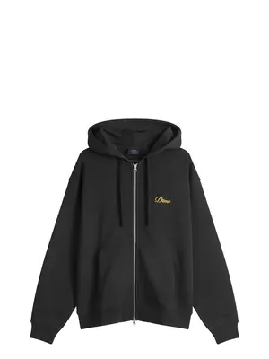 DIME Cursive Logo Zip-hoodie - Black