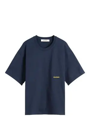 ABOUT:BLANK Box Logo T-shirt Navy/yellow
