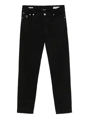 Brunello Cucinelli Logo-embroidered Jeans - Black