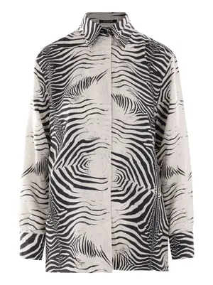 Roberto Cavalli Zebra-print Shirt - White