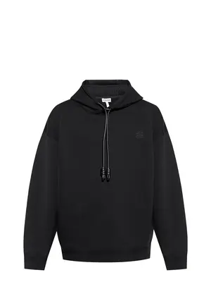 Loewe Anagram Embroidered Hoodie - Black
