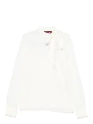 Gucci Silk Georgette Blouse - White