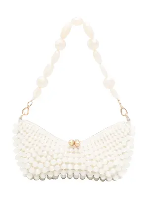 Cult Gaia Mini Mercier Beaded Shoulder Bag - Neutrals