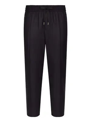 Dolce & Gabbana Drawstring-waist Tapered Trousers - Blue