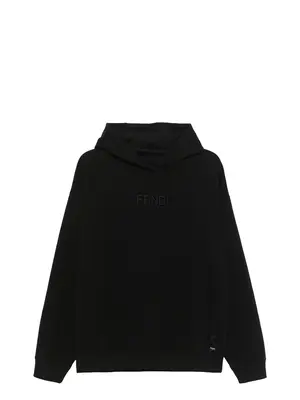 Fendi Logo-embroidered Hoodie - Black