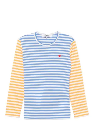 Play Comme Des Garcon Striped T-shirt - Blue