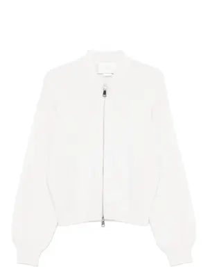 VANISÈ Zip-up Cardigan - White