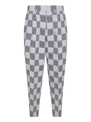Kenzo Checked Trousers - Grey