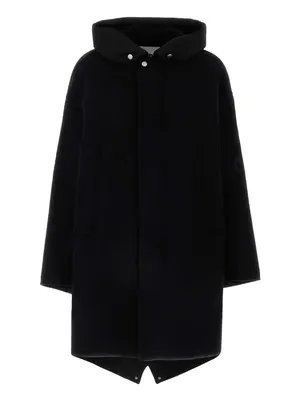 JIL SANDER Wool Parka - Black