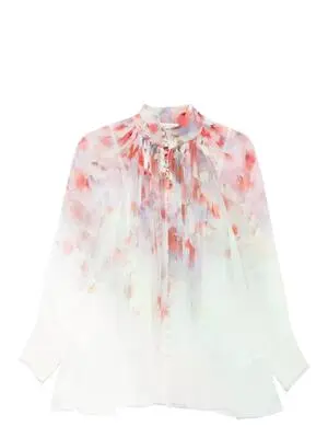 Zimmermann Crush Smock Blouse - Purple