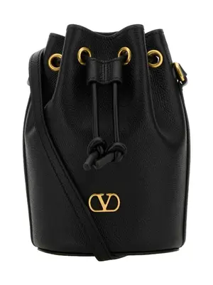 Valentino Garavani Leather Bucket Bag - Black