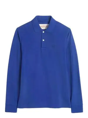 Valentino Garavani Vlogo-embroidered Polo Shirt - Blue