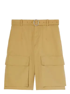 JIL SANDER Belted Shorts - Brown