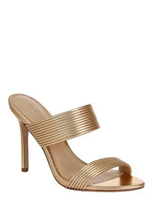 Veronica Beard Asha Mignon Strappy High Heel Sandals - Gold